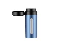 China Big capacity plastic 100ml airless pump bottle blue cream pump pp bottles for sale