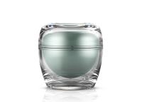 China 50g Clear Double Wall Cosmetic Plastic Jars Acrylic Cosmetic Jars for sale