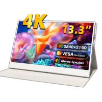 China 13.3 Inch Portable LCD Monitor with 3840x2160 Resolution and 10-Point Touch Display for sale