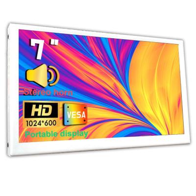 China 7 Inch Portable Touch Screen Monitor with 1024x600 Resolution and 300 cd/m² Brightness - Type-C Interface for sale