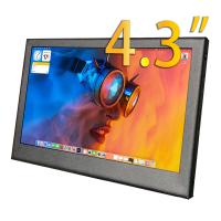 China 4.3 Inch Portable LCD Monitor 800×480 Resolution with 5-Point Touch and USB/HDMI Connectivity for sale