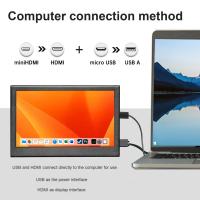 China 4.3 Inch Portable LCD Monitor 800×480 Resolution with 5-Point Touch and USB/HDMI Connectivity for sale