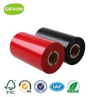 China Red Barcode Ribbon 110mmx300m Premium Resin Enhanced Wax Barway for sale