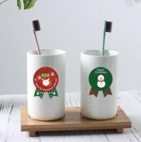 China Pantone Color Sticky Label Roll PVC Merry Christmas Vinyl Stickers for sale