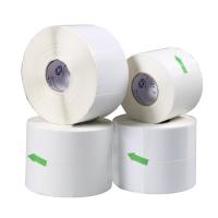 China Barway 80mm White Vinyl Sticker Roll 5000pcs Plain Sticky Labels for sale