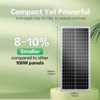 China 100W Monocrystalline Solar Panel 12V Battery Charger for RV Camper Boat Caravan Off Grid for sale