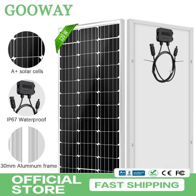 China 120W Monocrystalline Solar Panel 12V Off Grid Power for RV Campervan Boat Caravan for sale
