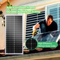China 120W Monocrystalline Solar Panel 12V Off Grid Power for RV Campervan Boat Caravan for sale