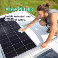 China 170W 200W Monocrystalline Solar Panel 12V Off Grid Battery Charger for RV Boat Caravan Camp for sale