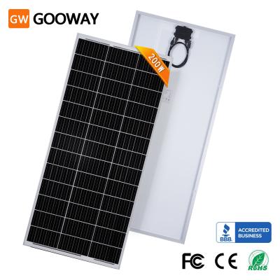 China 200W Monocrystalline Solar Panel 12V Off Grid Power for RV Campervan Boat Caravan for sale