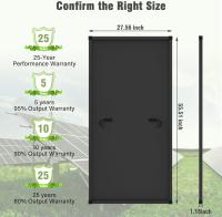 China 200W Monocrystalline Solar Panel 23% Efficiency Off Grid for RV Boat Caravan for sale