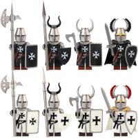 China Hospitaller Castle Knight Figures Crusader Knights Minifigures Medieval Castle Army Builder Collection for sale