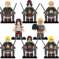 China Customization Anime Minifigures Attacking Giant Eren Yeager Armin Arlert Building Blocks for sale