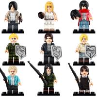 China Customization Anime Minifigures Attacking Giant Eren Yeager Armin Arlert Building Blocks for sale