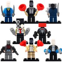 China Titan TV Man Skibidi Toilet Figures Clock Speaker Skibidi Toilet Compatible Minifigures Collectible for sale