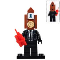 China Titan TV Man Skibidi Toilet Figures Clock Speaker Skibidi Toilet Compatible Minifigures Collectible for sale