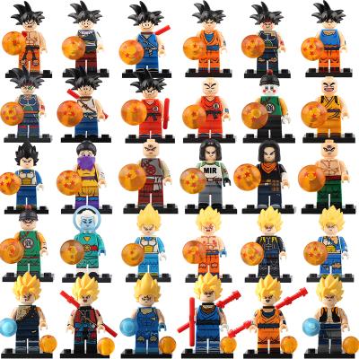 China Dragon Ball Son Goku Minifigures Building Block Minifigures Eco friendly ABS Material for sale