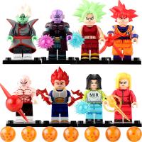 China ABS Dragon Ball Minifigures Bardock Super Saiyan Goku Building Block Minifigures for sale