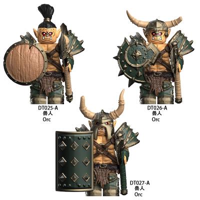 China Orc Knight Castle Minifigure Collection Warrior Minifigures Fantasy Castle Battle Scene Army Figures for sale