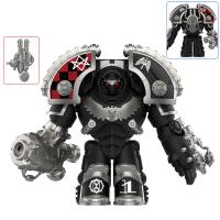 China Assembled 40K WarHammer Minifigures Terminator Space Marine Heavy Armor Minifigures Collection for sale