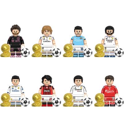 China Cristiano Ronaldo Football Minifigures Lionel Messi Legend Custom Sports Minifigures Collection for sale
