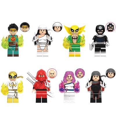 China Iron Fist Superhero Action Figures Marvel Defenders Elektra Assembly Toy Figures for sale