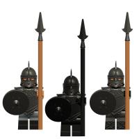 China Black Armor Knight Castle Minifigures Medieval Dark Castle Warrior Figures Collection for sale