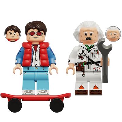 China 2 Pieces Building Block Figures Back To The Future Marty McFly Doc Brown Building Blocks for sale