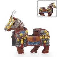 China Animal Mount Building Bricks Horse Medieval Knight Custom Building Blocks Minifigures Collection for sale