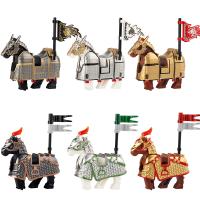 China Animal Mount Building Bricks Horse Medieval Knight Custom Building Blocks Minifigures Collection for sale