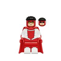China Invincible Comic Super Heroes Minifigures Omni-Man Atom Eve Assembly Collectible Toys for sale
