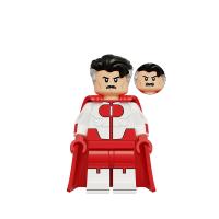 China Invincible Comic Super Heroes Minifigures Omni-Man Atom Eve Assembly Collectible Toys for sale