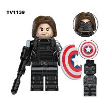 China Red Hulk Super Hero Mini Figures Captain America Winter Soldier Falcon Assembly Toys for sale