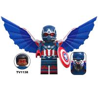 China Red Hulk Super Hero Mini Figures Captain America Winter Soldier Falcon Assembly Toys for sale