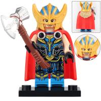 China Thor Zeus Korg Marvel Super Heroes Minifigure Mighty Thor Gorr Valkyrie Assembly Toys for sale
