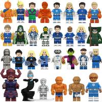China Fantastic Four Superhero Set Figures Doctor Doom Galactus Silver Surfer Assembly Toys for sale
