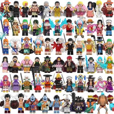 China Luffy Minifigures One Piece Zoro Straw Hat Pirates Anime Figures Building Block Collection Pack for sale