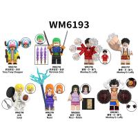 China Luffy Minifigures One Piece Zoro Straw Hat Pirates Anime Figures Building Block Collection Pack for sale