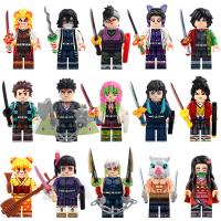 China Flexible Joints Demon Slayer Minifigures Kamado Tanjiro Kamado Nezuko Nanoblock for sale