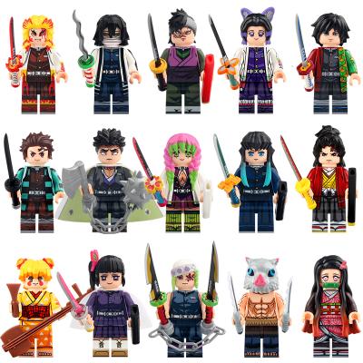China Flexible Joints Demon Slayer Minifigures Kamado Tanjiro Kamado Nezuko Nanoblock for sale
