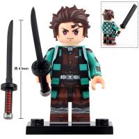 China Flexible Joints Demon Slayer Minifigures Kamado Tanjiro Kamado Nezuko Nanoblock for sale