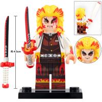China Flexible Joints Demon Slayer Minifigures Kamado Tanjiro Kamado Nezuko Nanoblock for sale