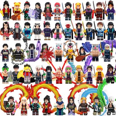 China Demon Slayer Block Akaza Kamado Tanjirou Building Blocks Anime Minifigures for sale