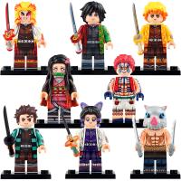 China Demon Slayer Block Akaza Kamado Tanjirou Building Blocks Anime Minifigures for sale