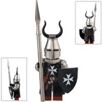 China Crusader Castle Minifigures Heavy Armor Knight Minifigure Medieval Castle Collection Pack DT8901 for sale