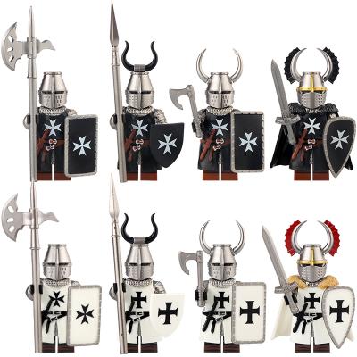 China Crusader Castle Minifigures Heavy Armor Knight Minifigure Medieval Castle Collection Pack DT8901 for sale