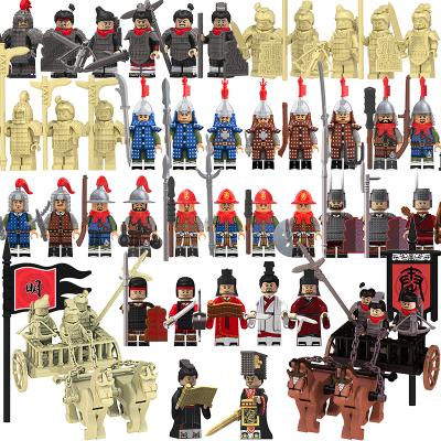 China Qin Dynasty Soldier Castle Minifigures Ming Dynasty Soldier Medieval Castle Historical Army Figures for sale