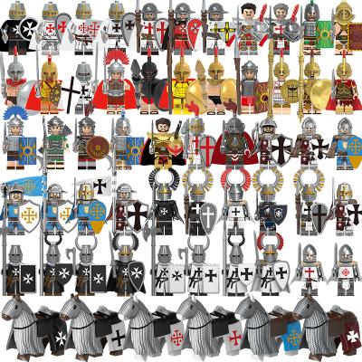 China Ancient Rome Custom Castle Minifigures Spartan Warrior Medieval Castle Battle Figures for sale