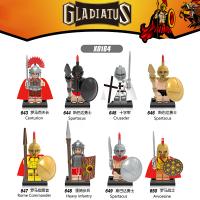 China Ancient Rome Custom Castle Minifigures Spartan Warrior Medieval Castle Battle Figures for sale