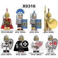 China Ancient Rome Custom Castle Minifigures Spartan Warrior Medieval Castle Battle Figures for sale